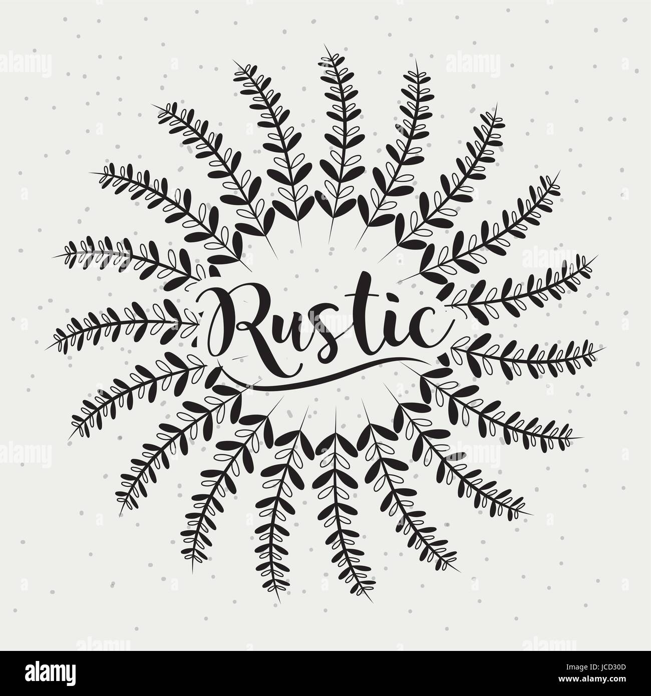 rustic branches with leaves design Stock Vector Image & Art - Alamy