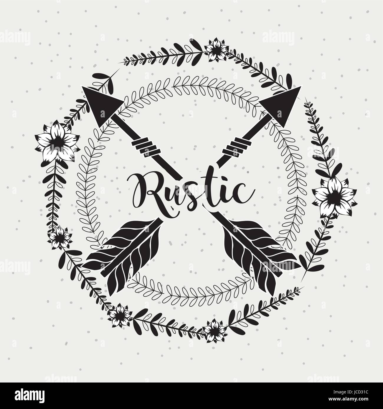 rustic branches around of arrows Stock Vector Image & Art - Alamy