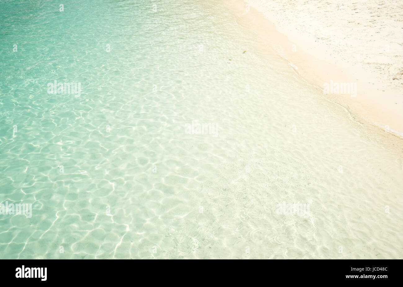 Beach tropical with white sandy and crystal water seen from above. Rawa ...