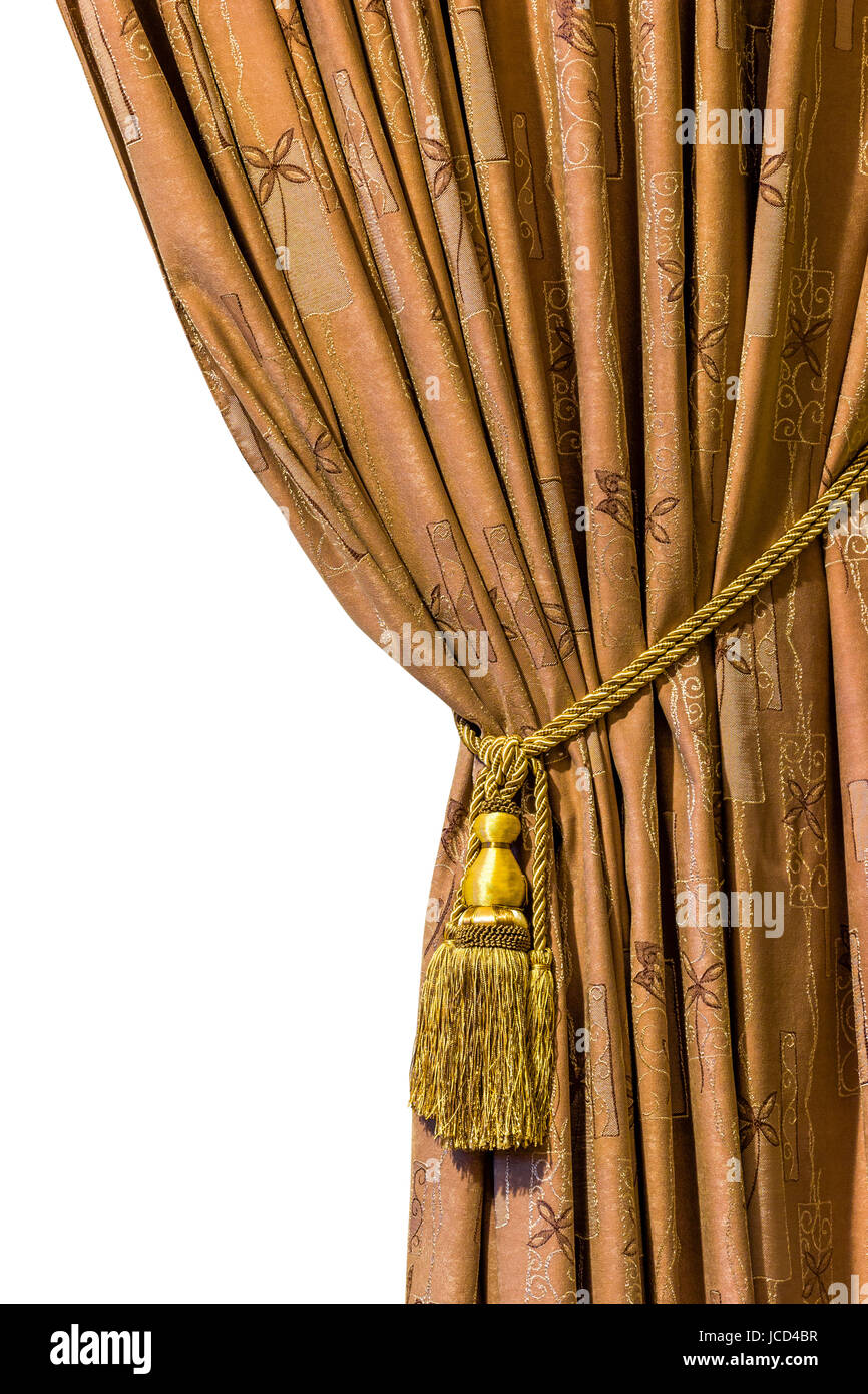 Beautiful curtain close-up on a white background Stock Photo - Alamy