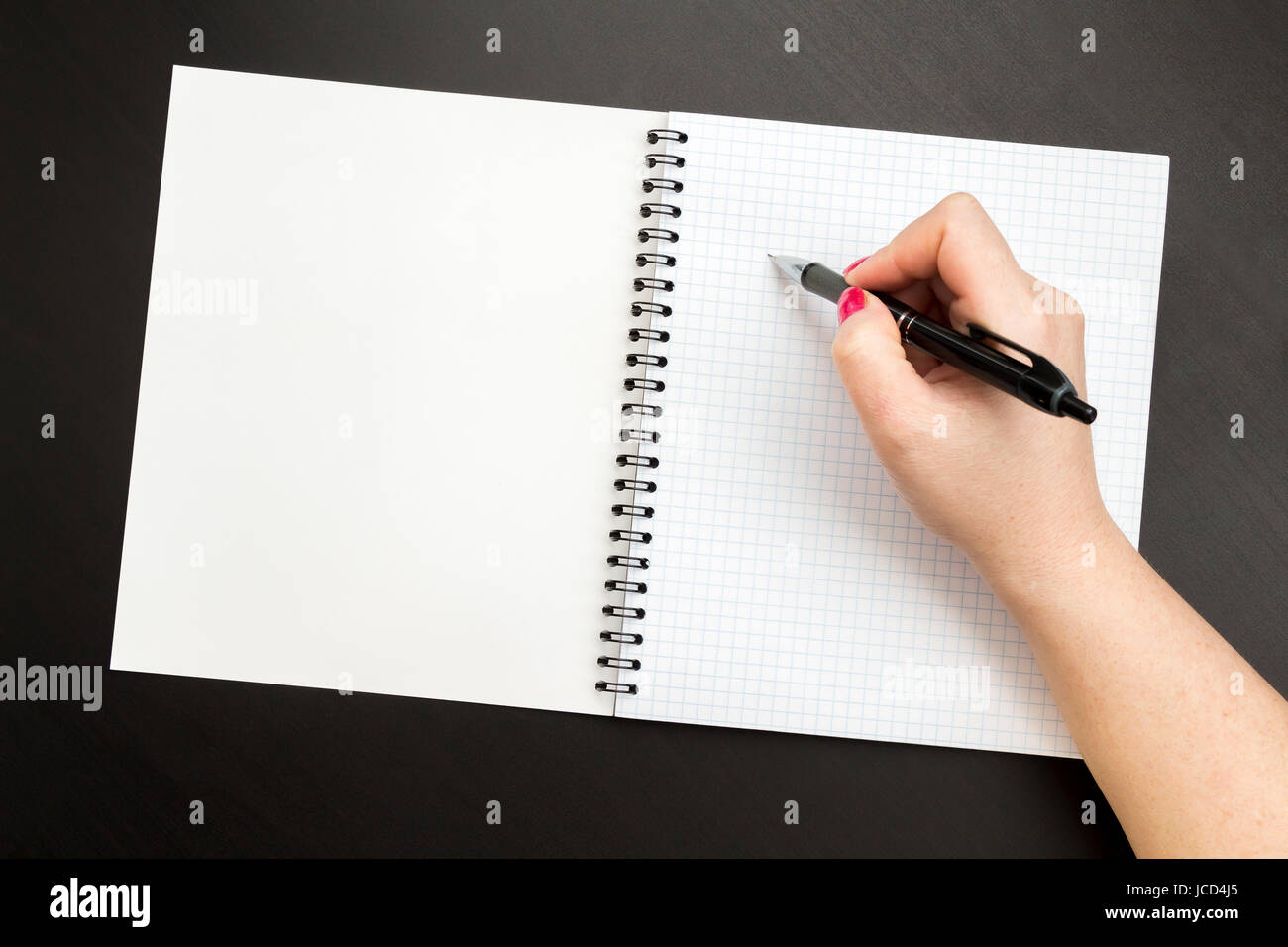 Blank sheet of notebook Stock Photo - Alamy