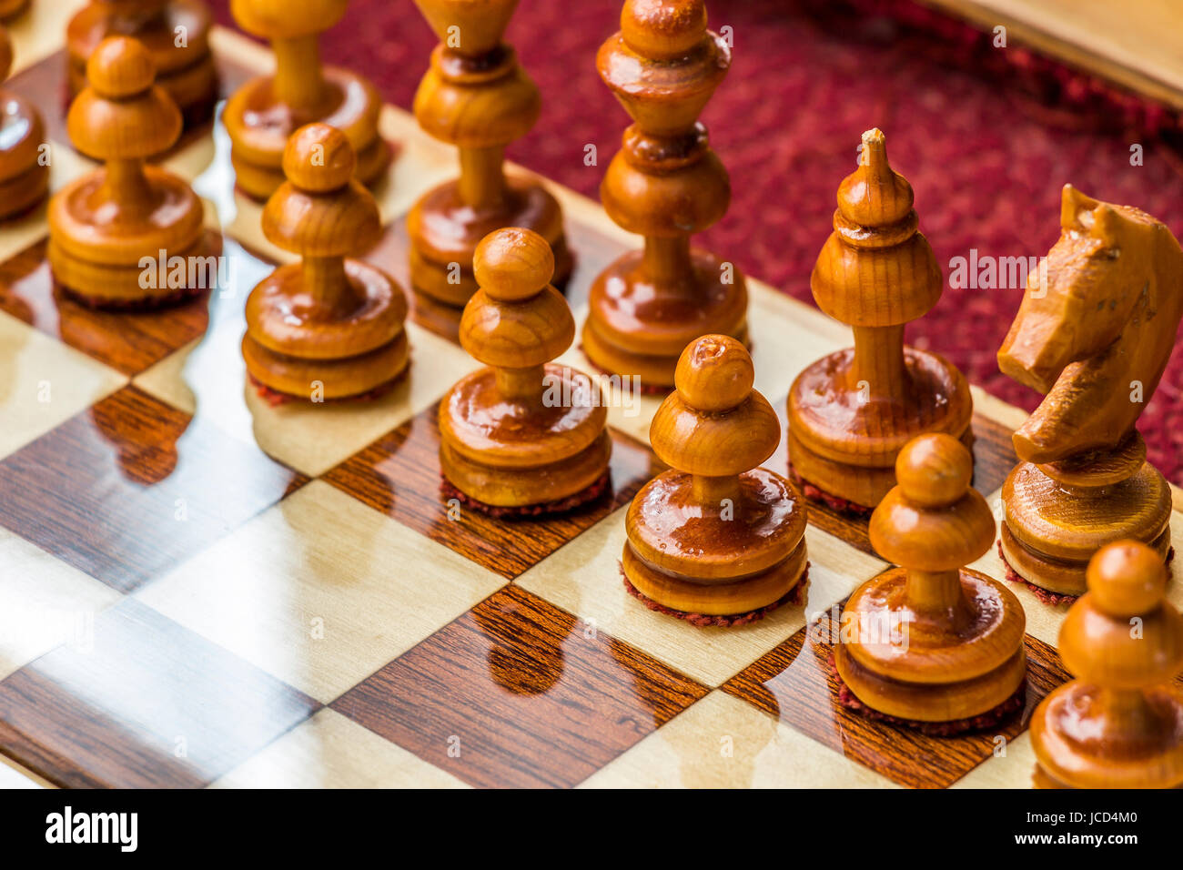 Chess pieces on the field Stock Photo - Alamy