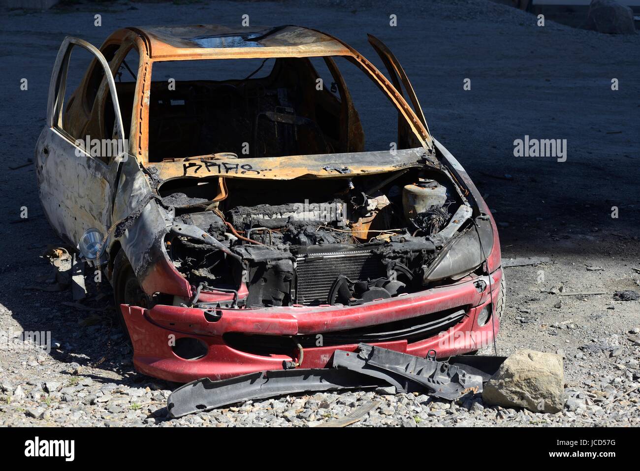 Burnt Out Wreck High Resolution Stock Photography and Images - Alamy