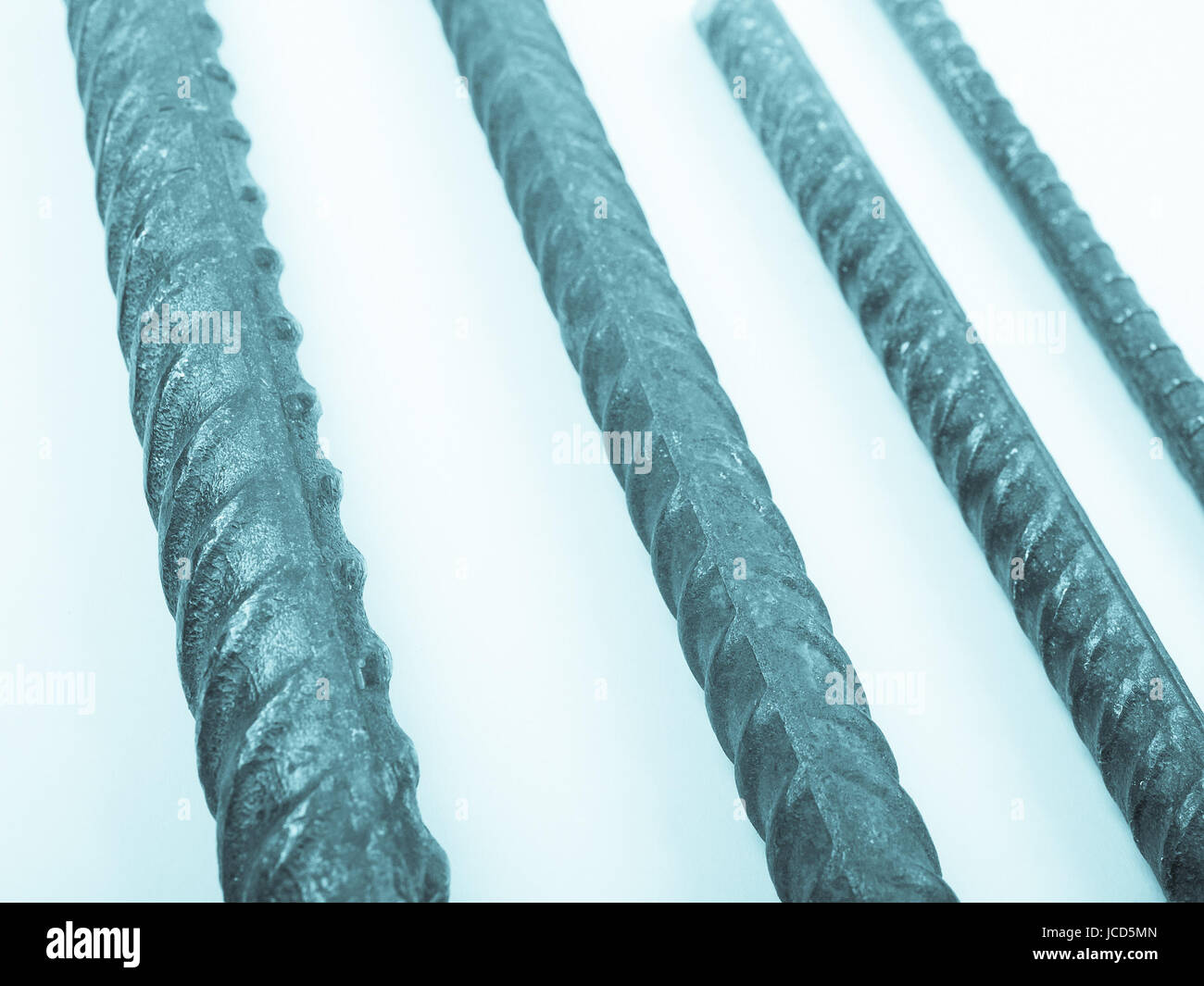 Steel reinforcing bars in different sizes for reinforced concrete ...
