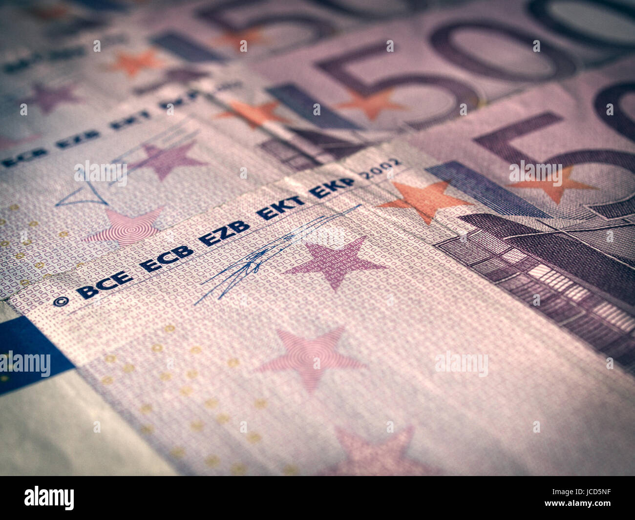 Vintage looking Euro banknote currency of the European Union Stock ...