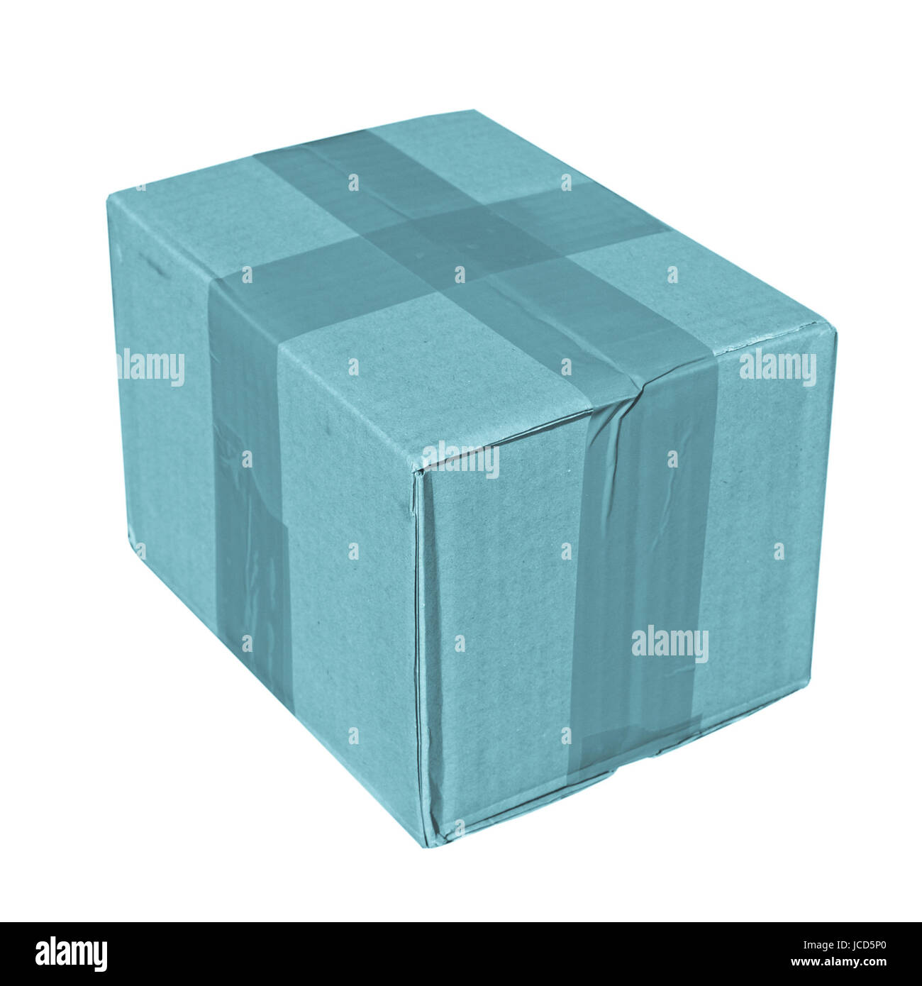 Parcel or small packet isolated over white background - cool cyanotype ...