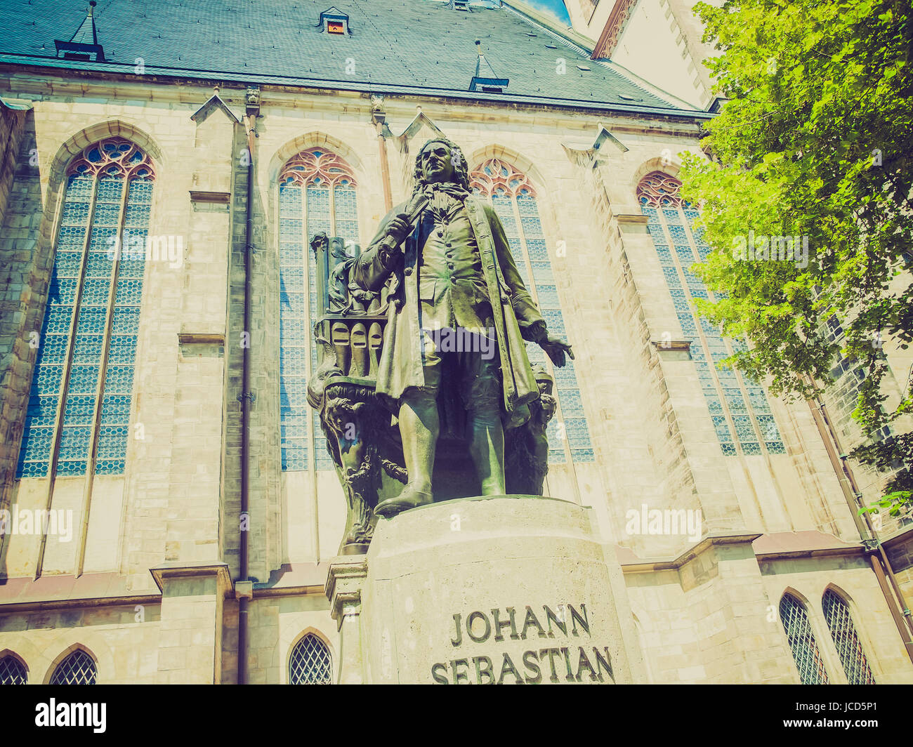 The Neues Bach Denkmal meaning new Bach monument stands since 1908 in ...