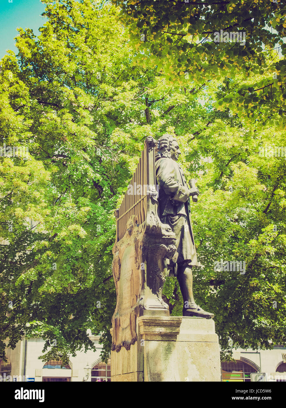 The Neues Bach Denkmal meaning new Bach monument stands since 1908 in ...