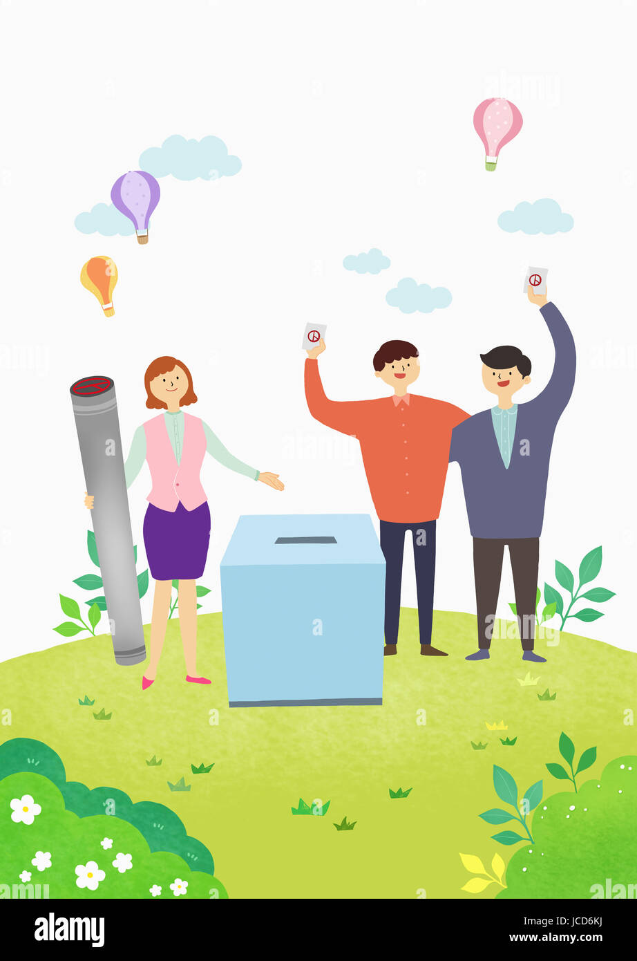 Illustration representing voting campaign Stock Photo - Alamy