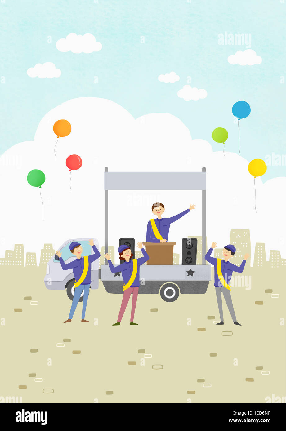 Group of people running an election campaign Stock Photo - Alamy