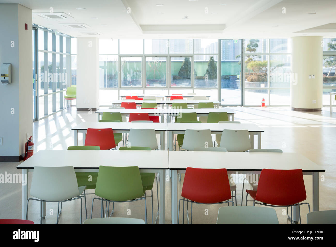 Inner view of cafeteria Stock Photo - Alamy