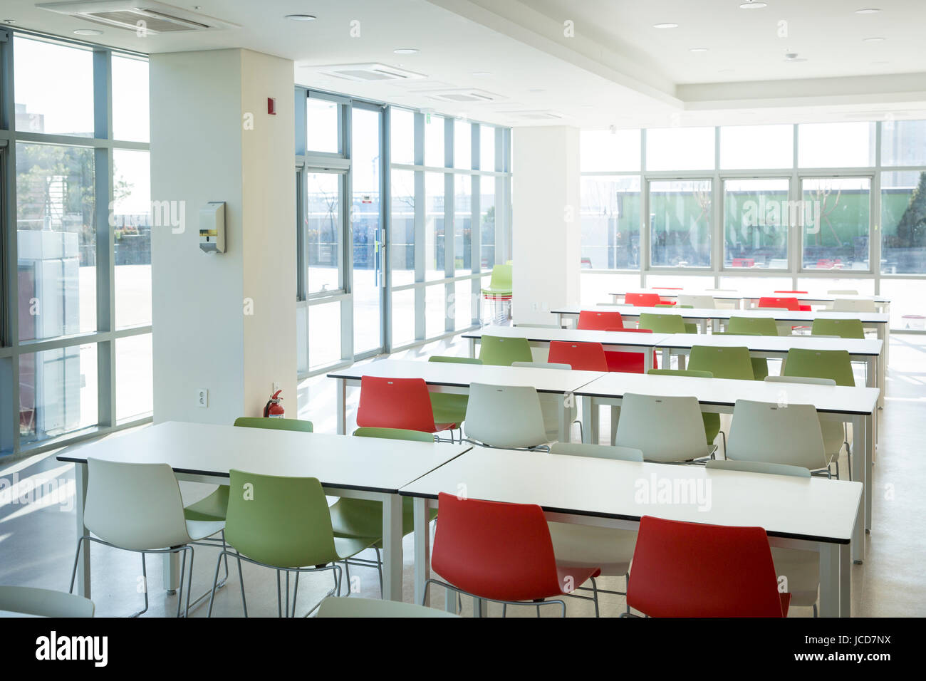 Inner view of cafeteria Stock Photo - Alamy