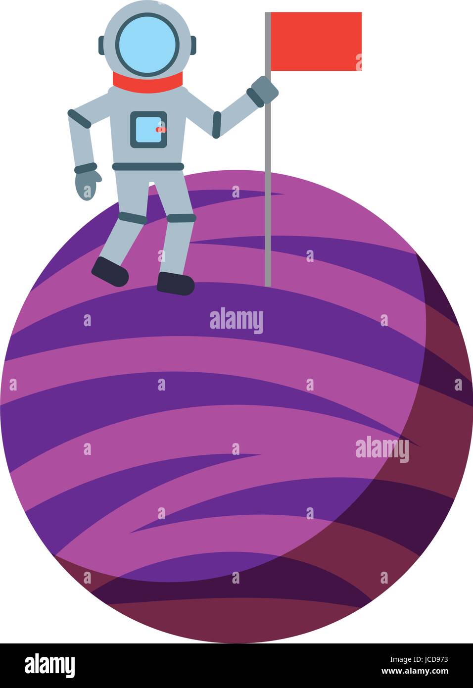 astronaut with flag comic character icon Stock Vector Image & Art - Alamy