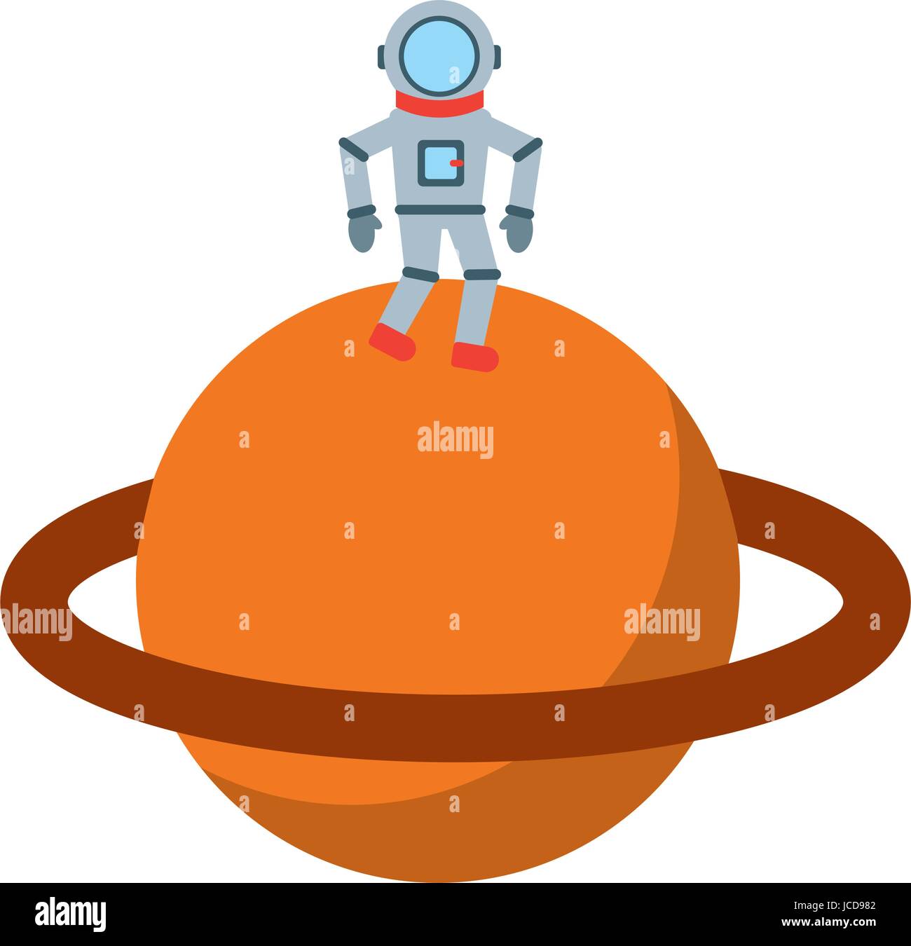 astronaut in saturn comic character icon Stock Vector Image & Art - Alamy