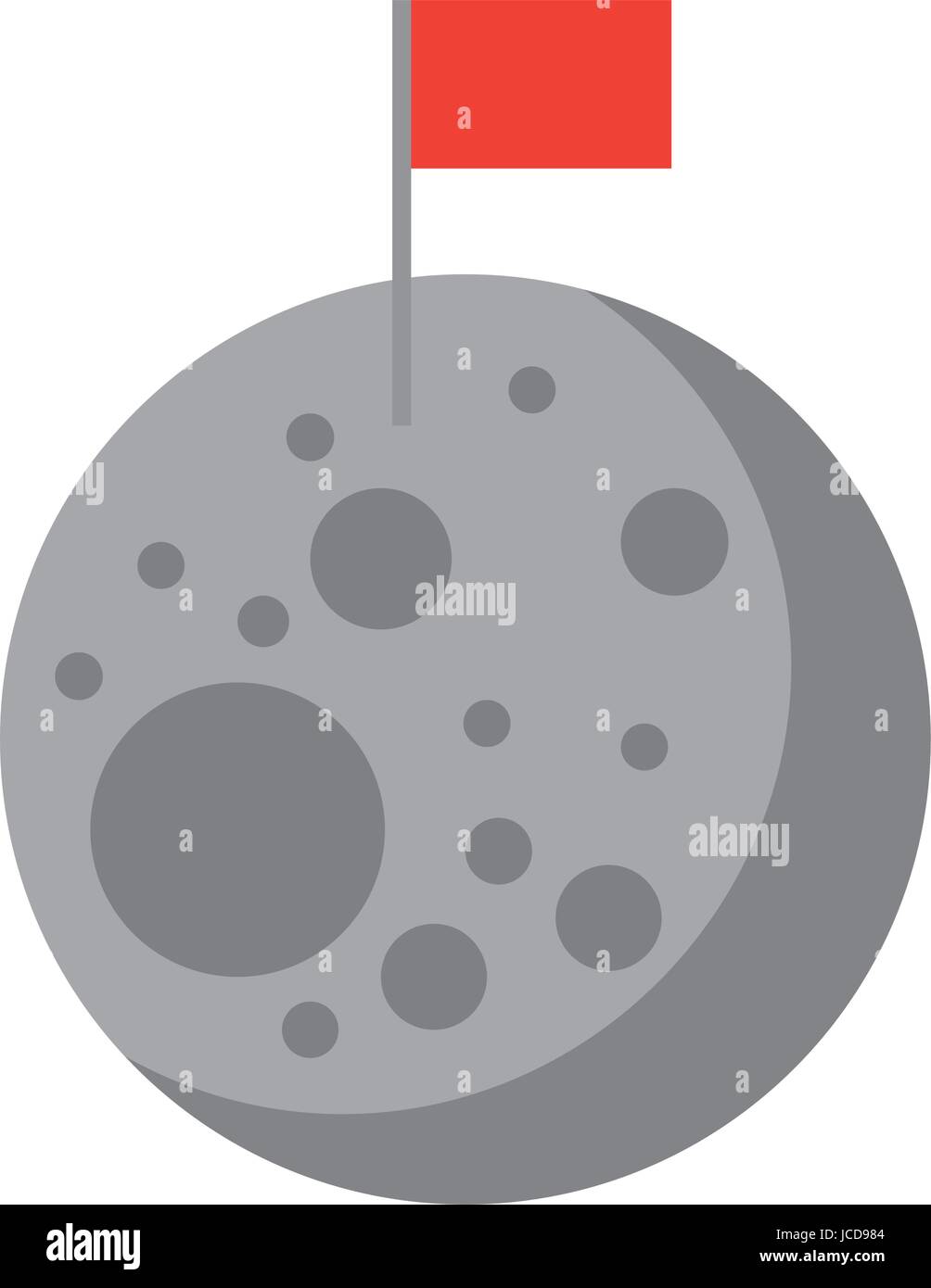 Natural satellite moon with flag Stock Vector Image & Art - Alamy