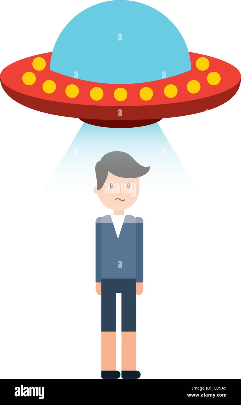 unidentified flying object abducting person Stock Vector Image & Art ...