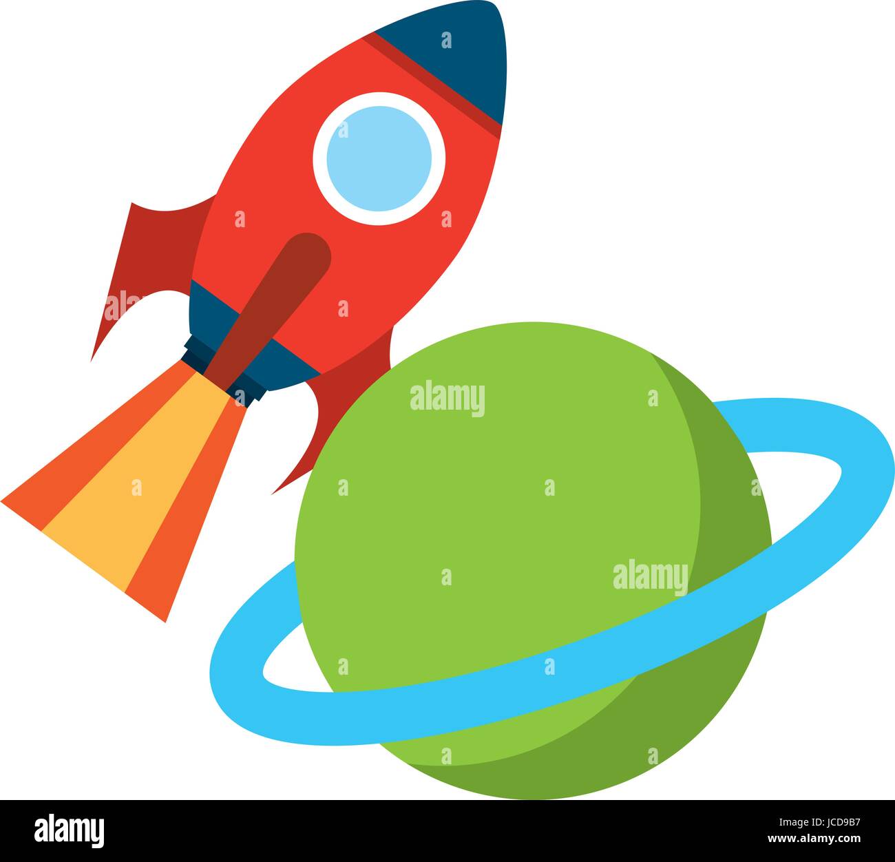 rocket space with saturn planet Stock Vector Image & Art - Alamy