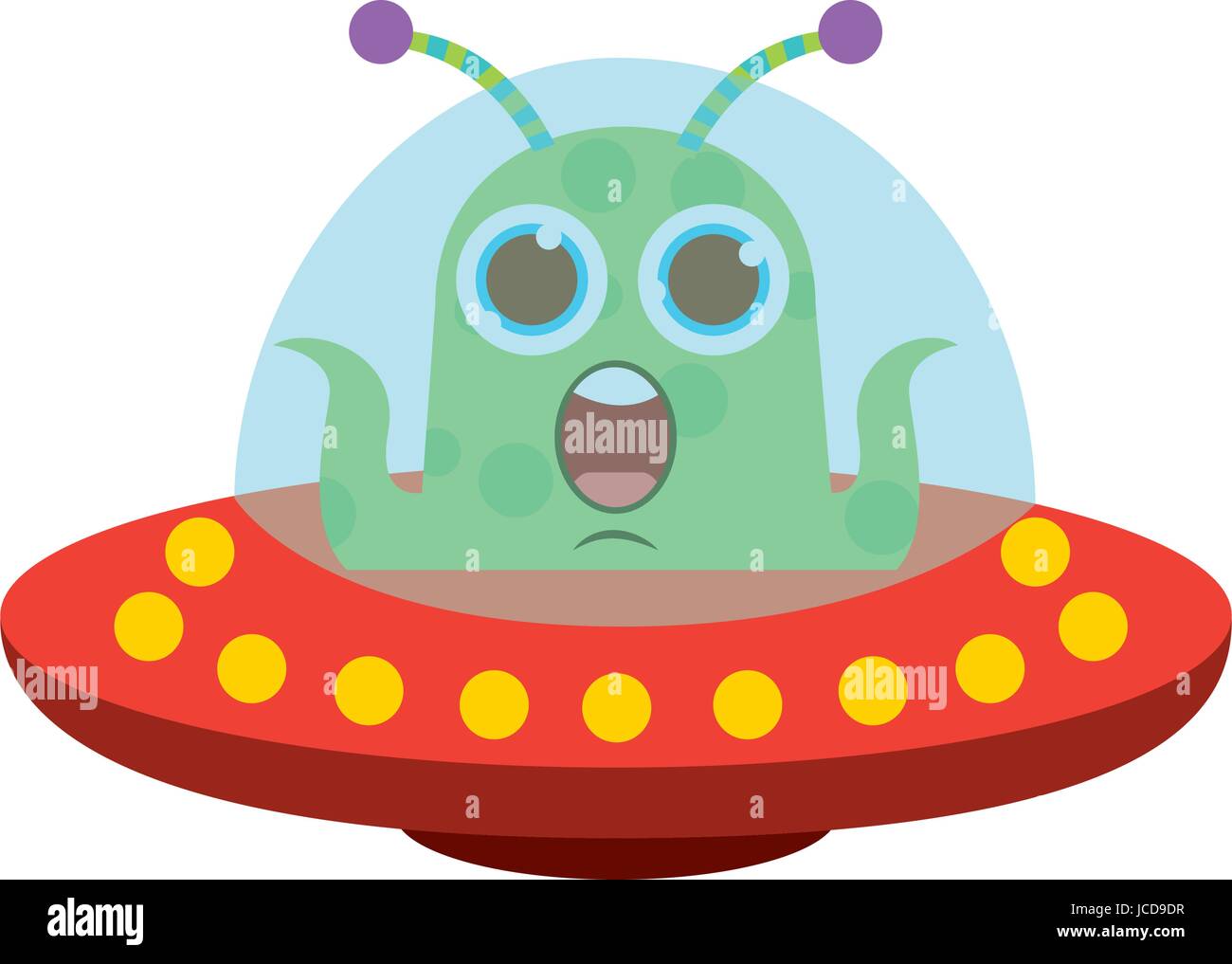 unidentified flying object with alien Stock Vector Image & Art - Alamy