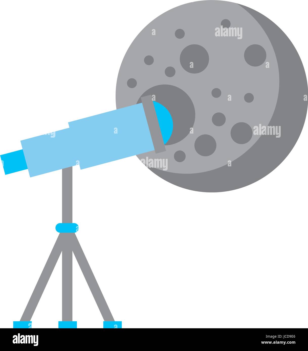 Telescope observing the moon Stock Vector Image & Art - Alamy