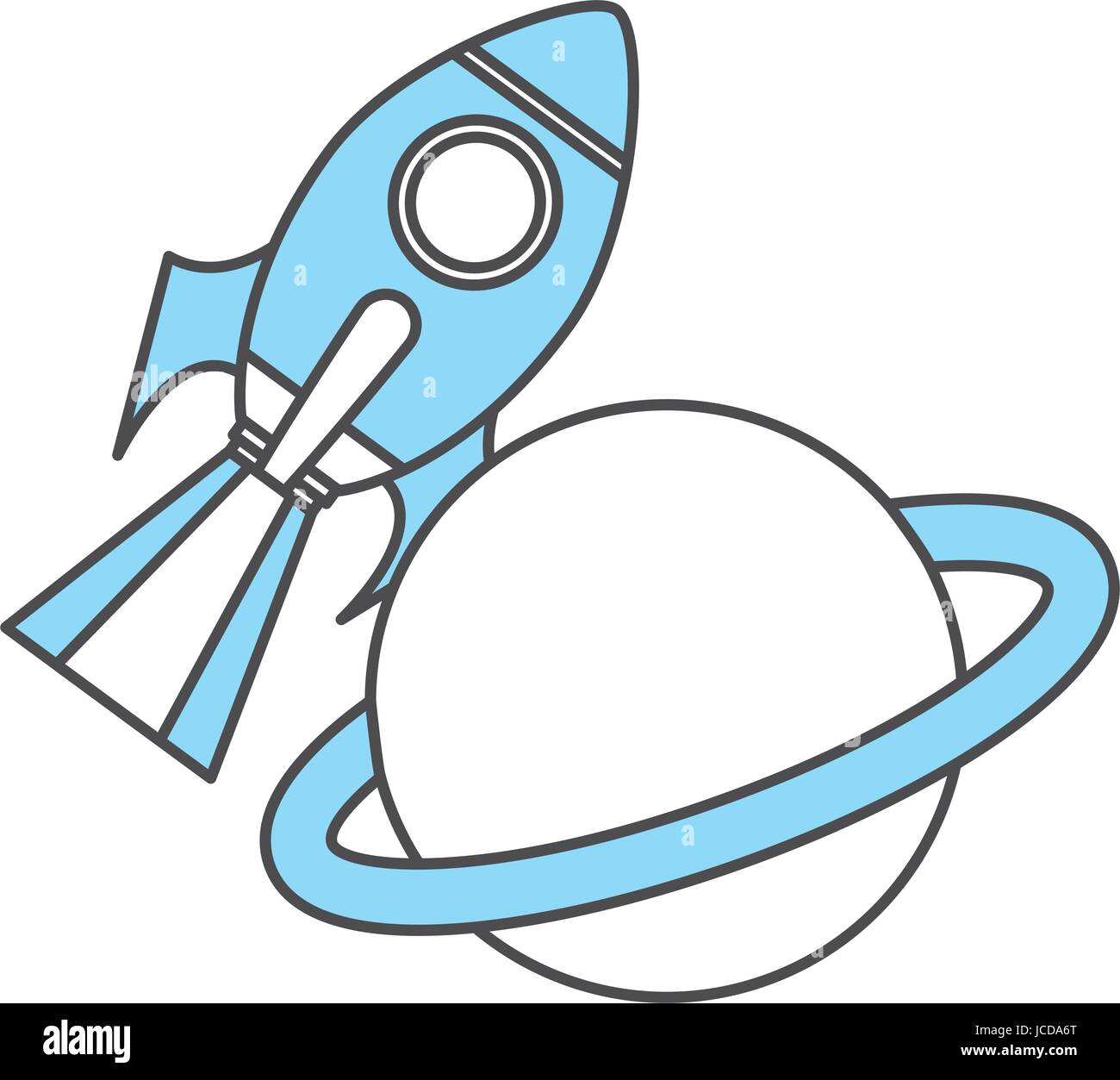 rocket space with saturn planet Stock Vector Image & Art - Alamy