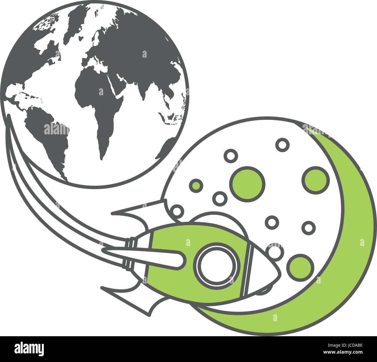 rocket space with planet earth Stock Vector Image & Art - Alamy