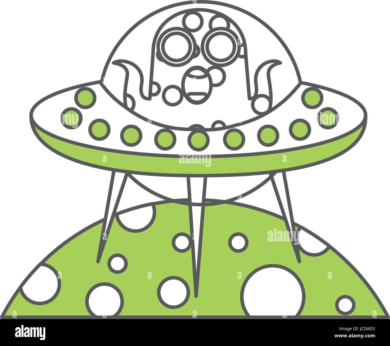 Spacecraft flying unknown planet Stock Vector Images - Alamy