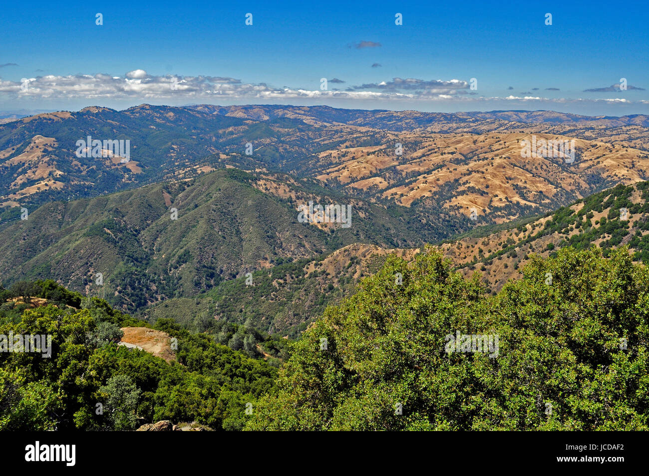 view from Mount Hamilton, Santa Clara; County; California; USA Stock ...