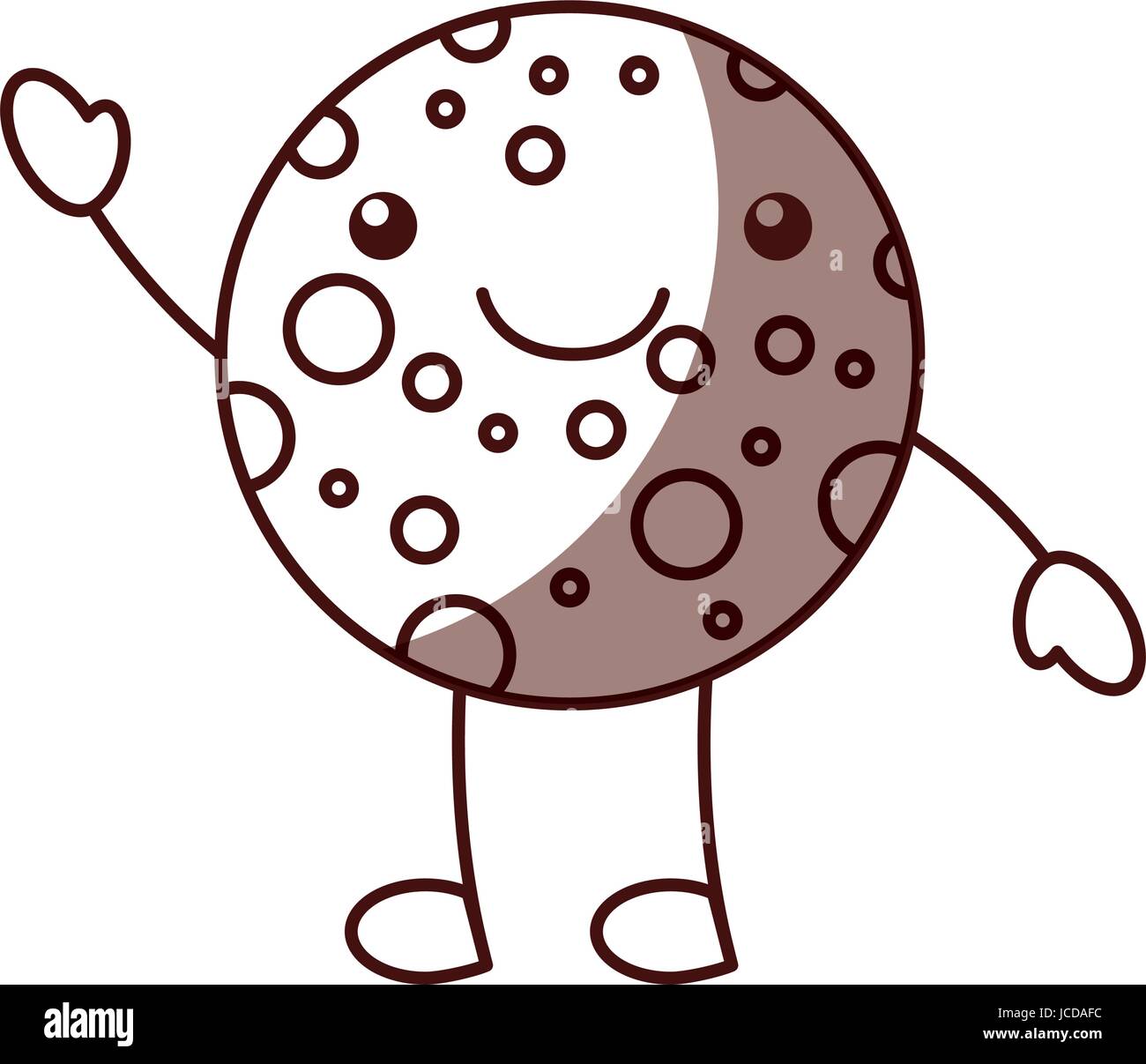 Natural satellite moon comic character Stock Vector Image & Art - Alamy