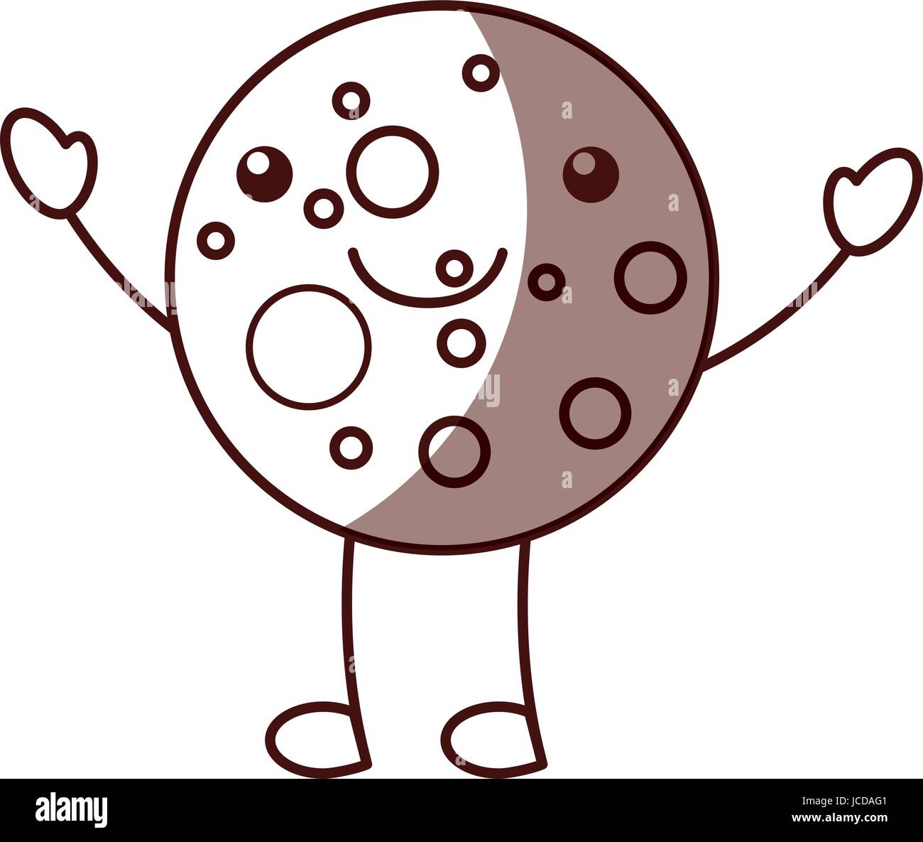 Natural satellite moon comic character Stock Vector Image & Art - Alamy