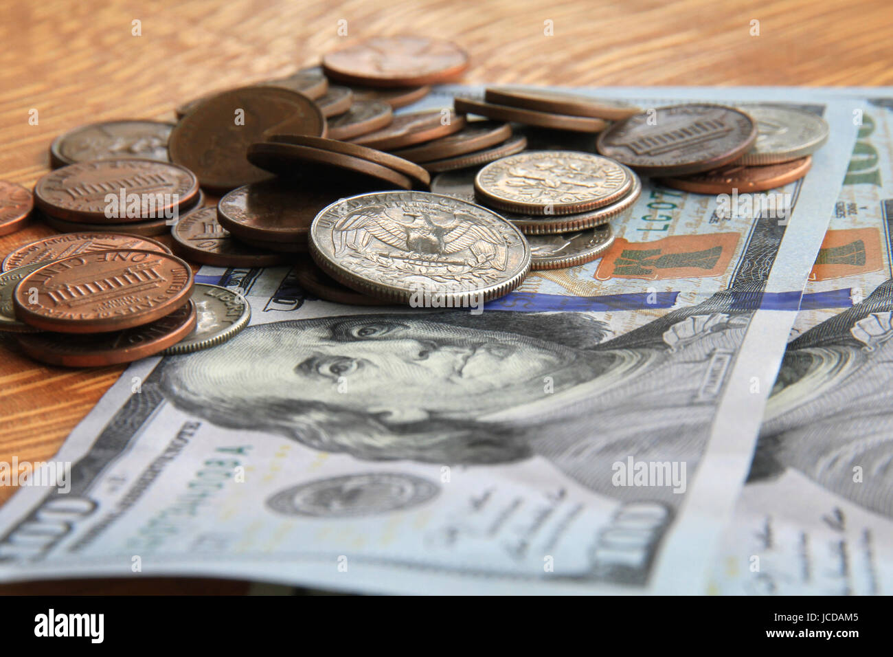 New us dollar notes and coins hi-res stock photography and images - Alamy