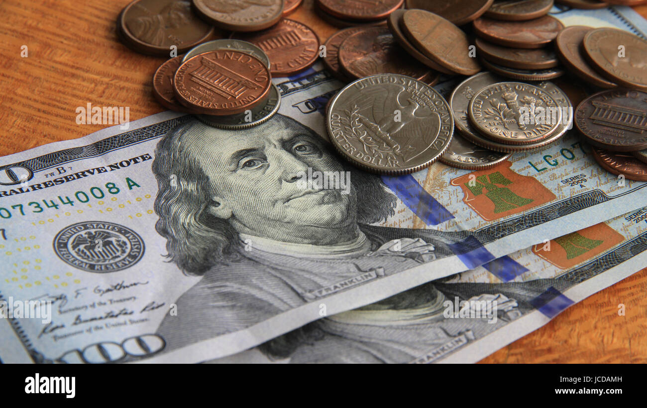 American dollars and cents Stock Photo - Alamy
