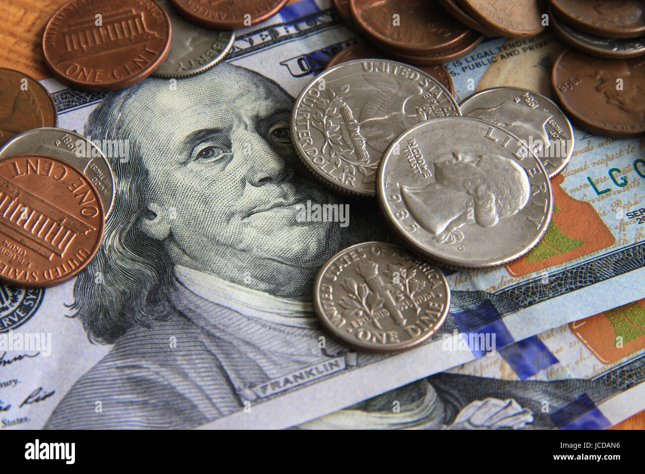 American dollars and cents Stock Photo - Alamy