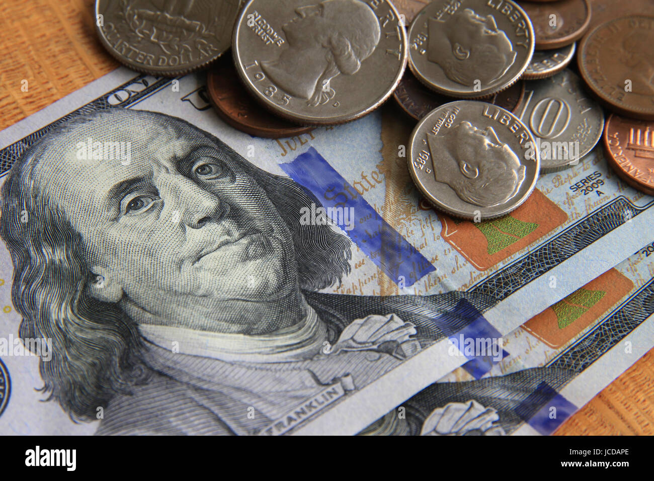 New us dollar notes and coins hi-res stock photography and images - Alamy