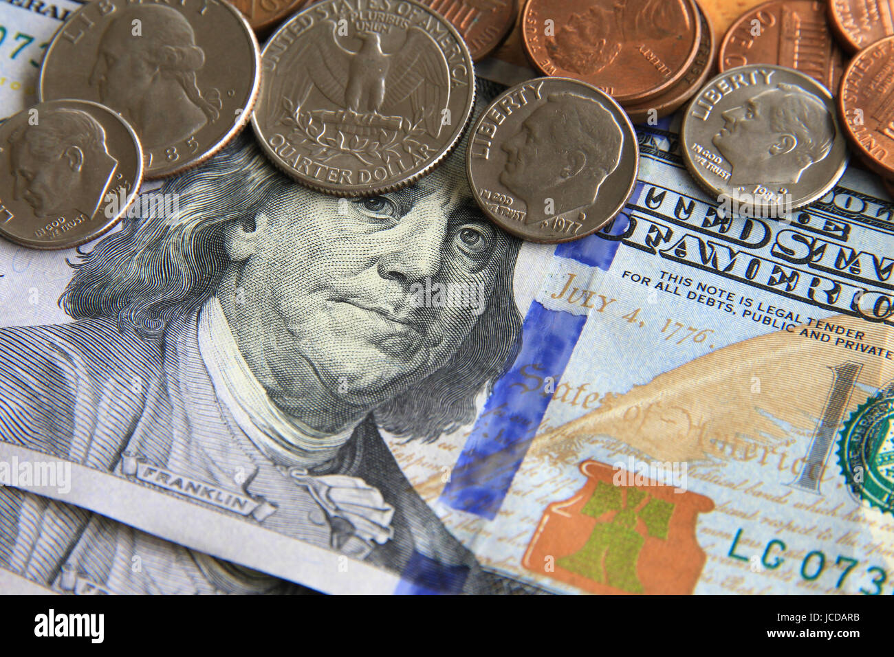 New us dollar notes and coins hi-res stock photography and images - Alamy