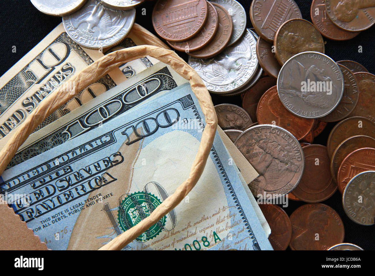 New us dollar notes and coins hi-res stock photography and images - Alamy