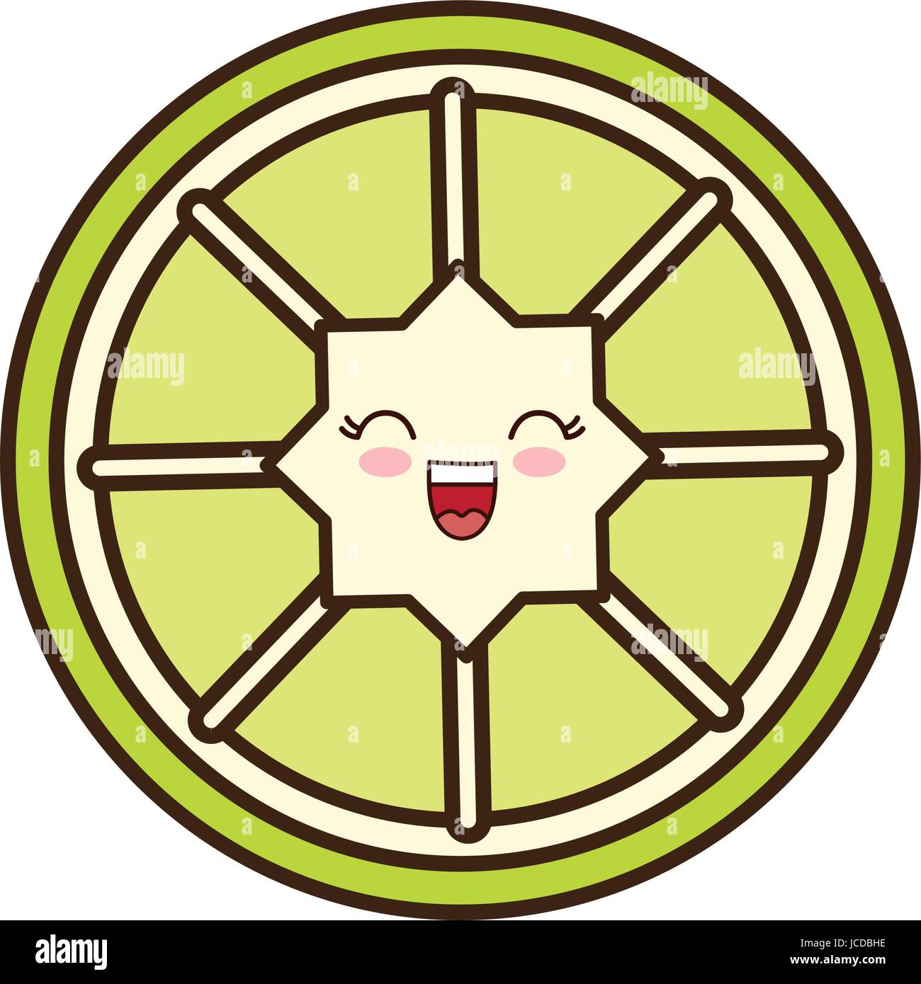 Lemon slice cartoon character Stock Vector Images - Alamy