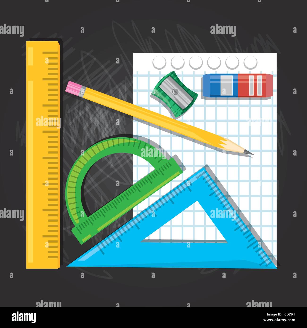 accesories school tools to study education Stock Vector Image & Art - Alamy