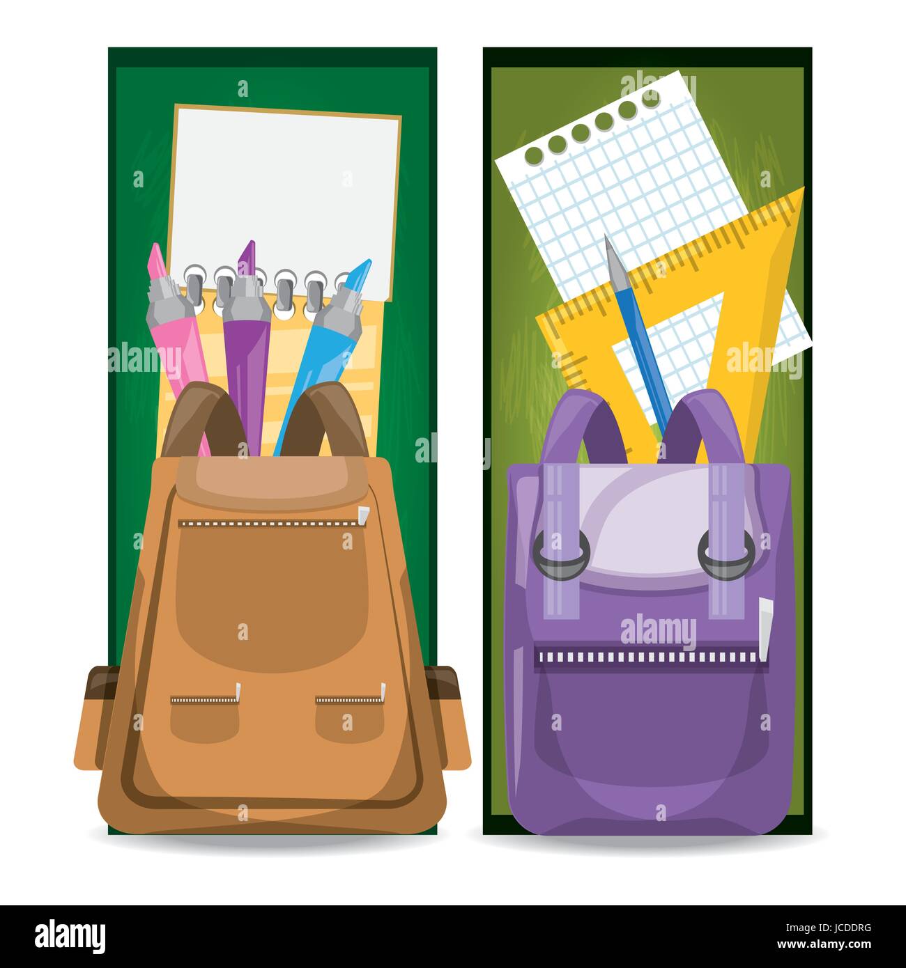 accesories school tools to study education Stock Vector Image & Art - Alamy