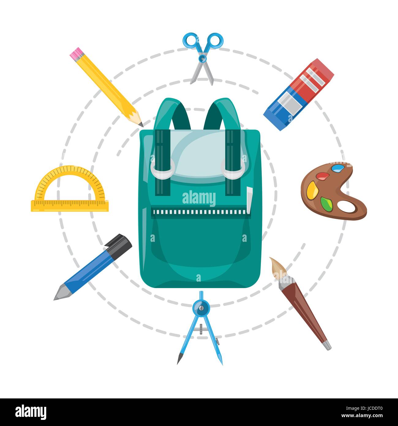 accesories school tools to study education Stock Vector Image & Art - Alamy
