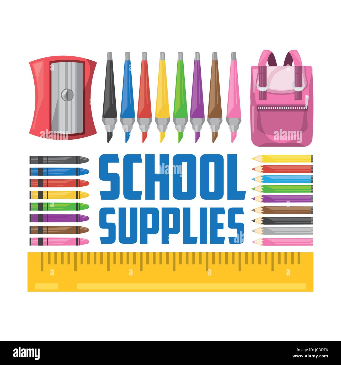 accesories school tools to study education Stock Vector Image & Art - Alamy