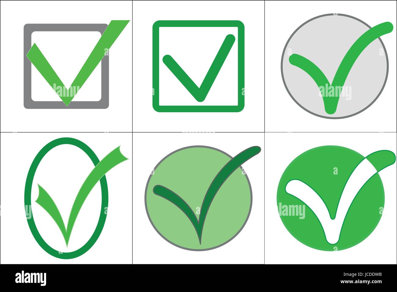 character set, checkmarks Stock Vector Image & Art - Alamy