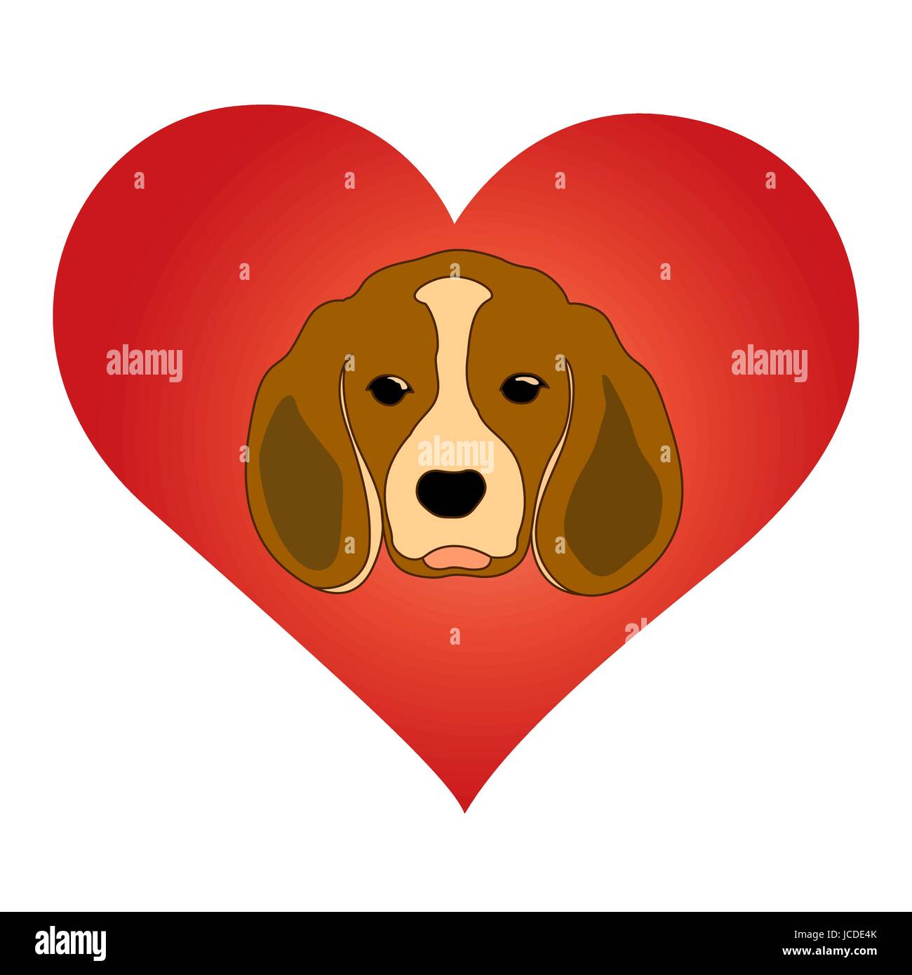 Greeting card dog red Cut Out Stock Images & Pictures - Alamy