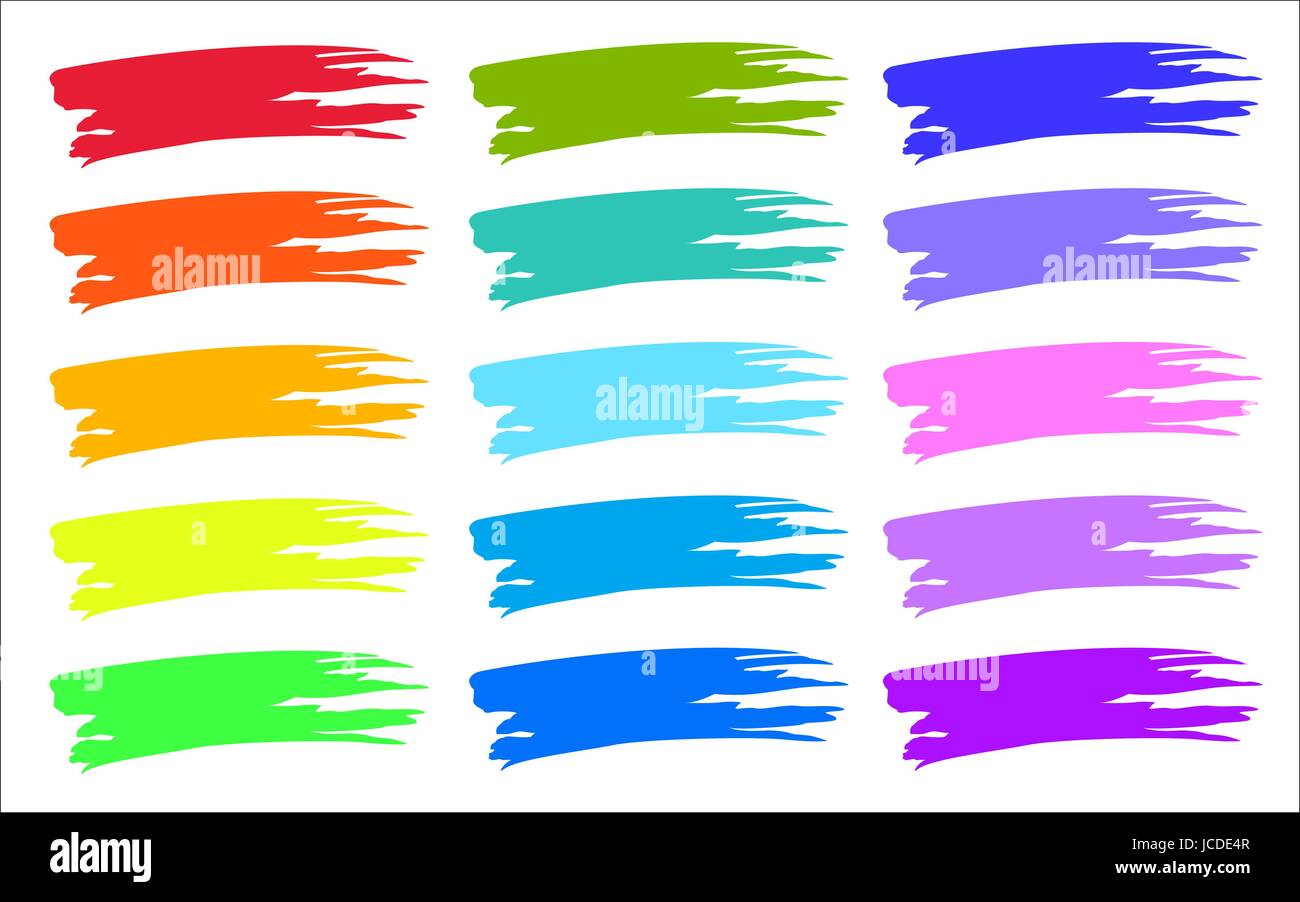 Colour brush strokes Stock Vector Images - Alamy
