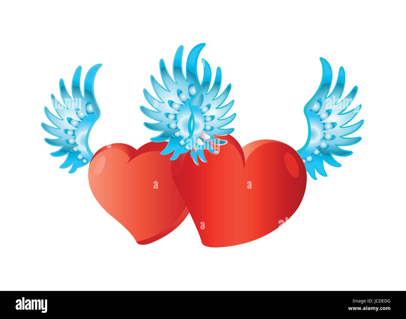 Hearts with wings hi-res stock photography and images - Alamy