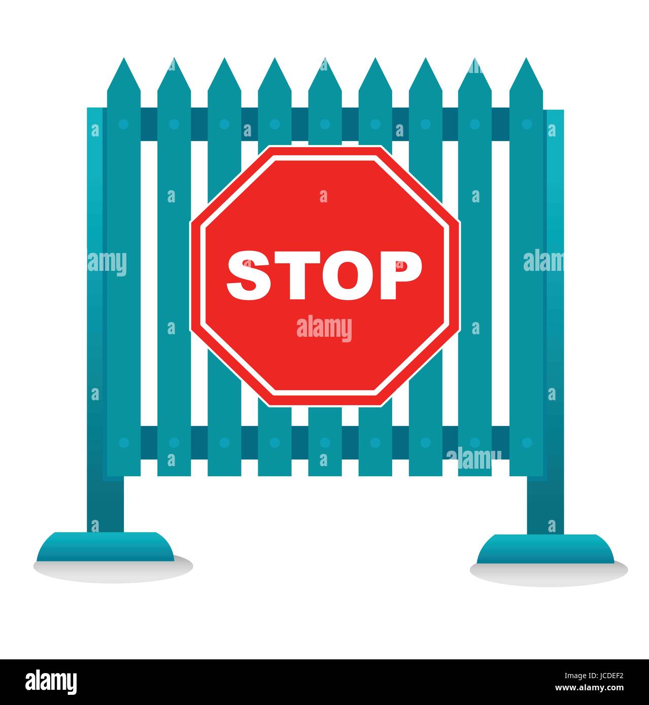 Stop sign on road Stock Vector Images - Alamy
