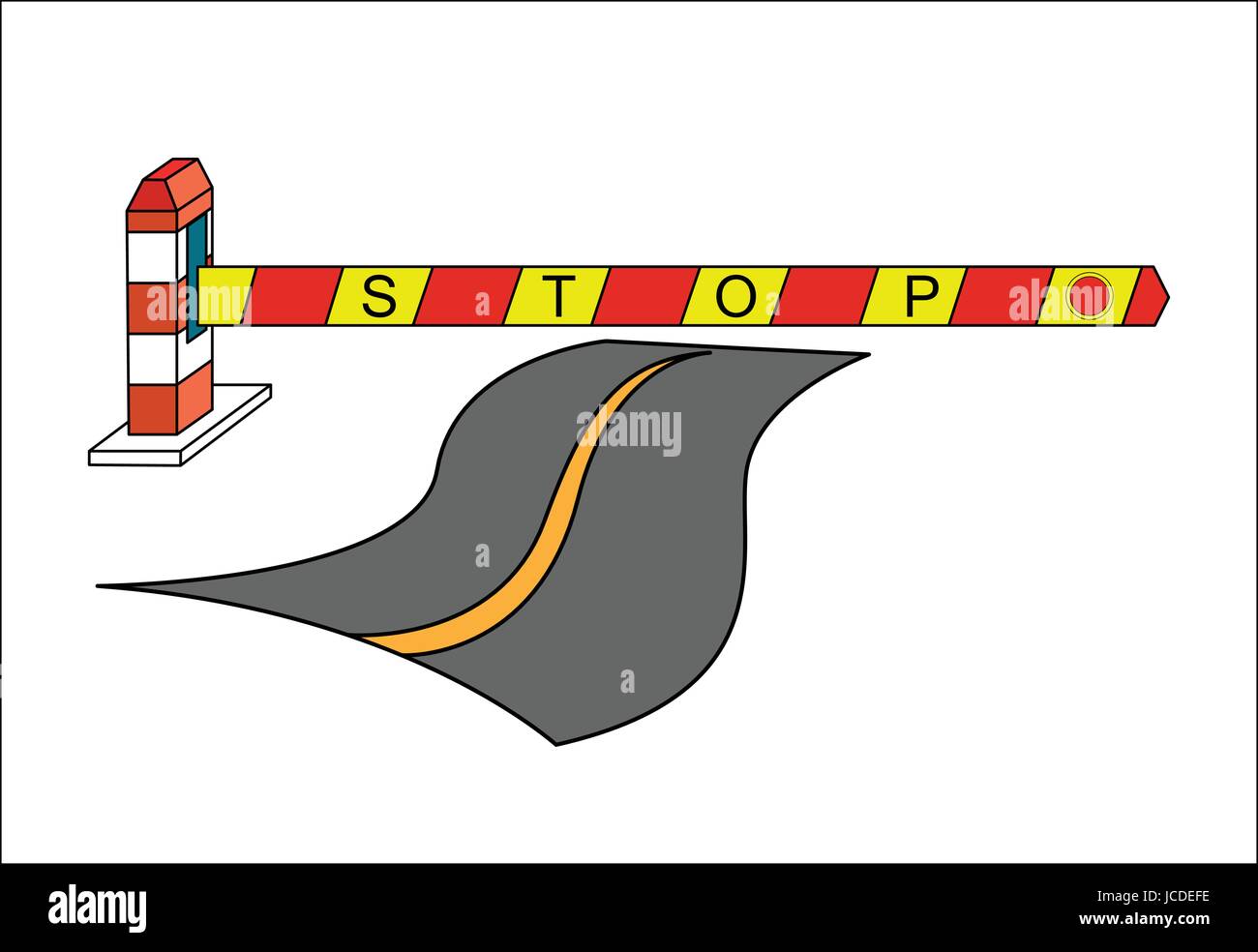 Danger not cross barrier sign hi-res stock photography and images - Alamy