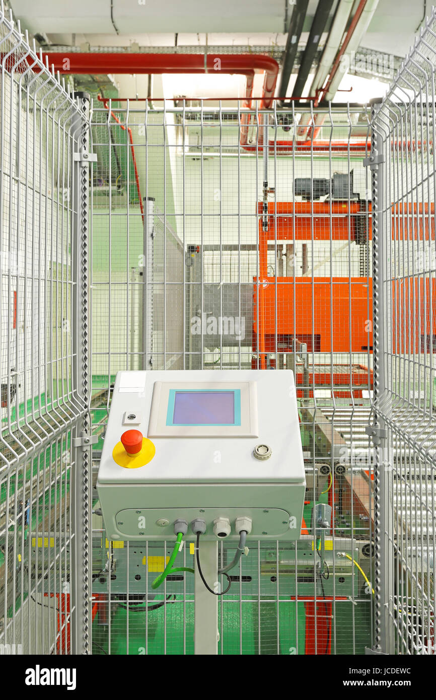 Control box for automated production line in factory Stock Photo - Alamy