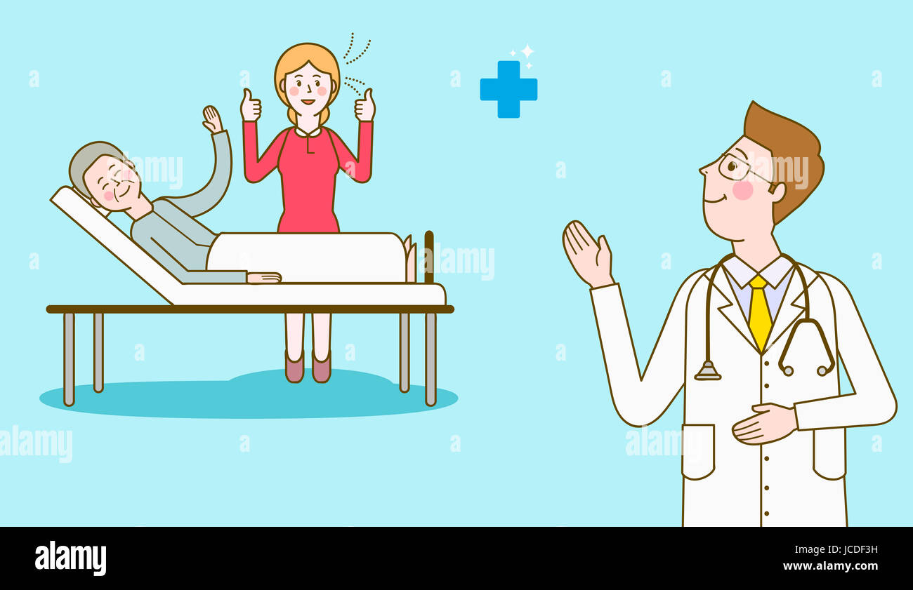 Patient showing respect to a doctor Stock Photo - Alamy