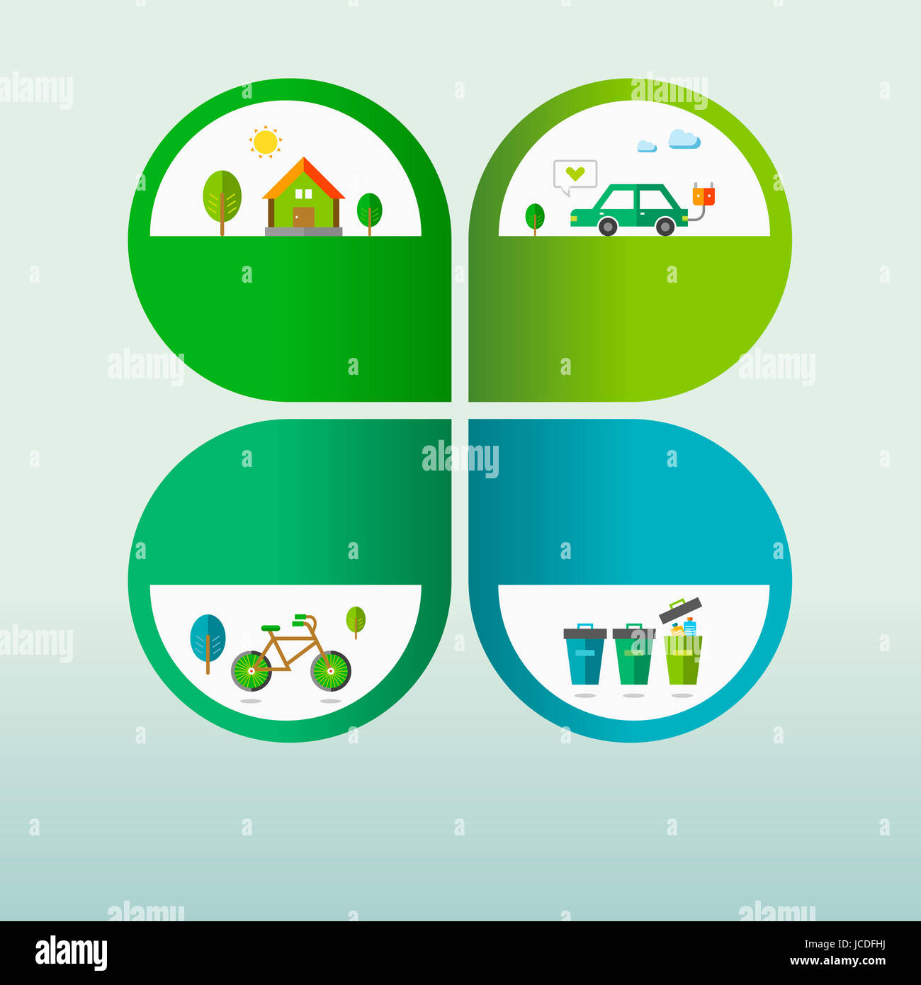 Infographic diagrams with elements related to environmental protection ...