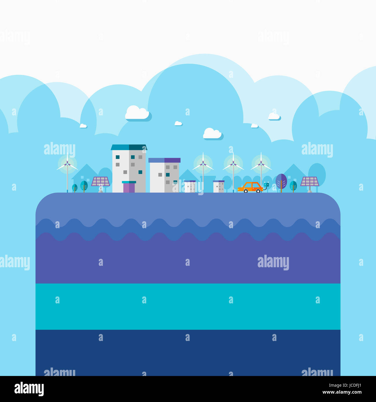 Infographic diagrams with elements related to environmental protection ...